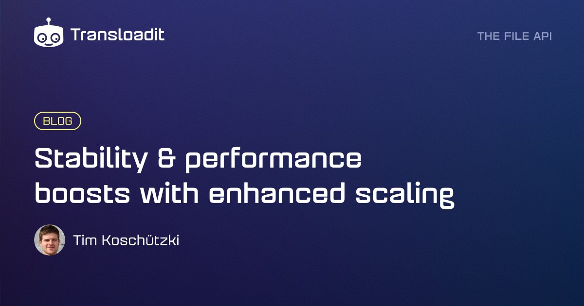 Stability & performance boosts with enhanced scaling | Transloadit