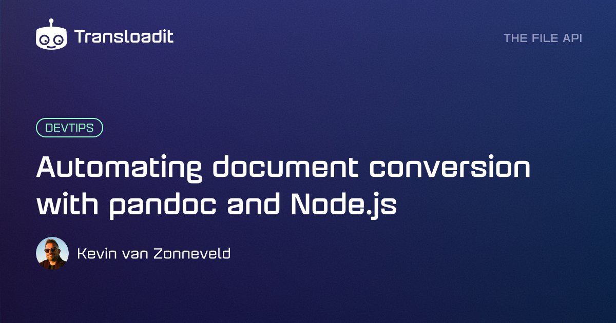'unoconv' for document conversion ease | Transloadit