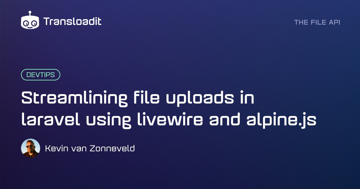 Laravel file upload with vue.js & quickadminpanel | Transloadit